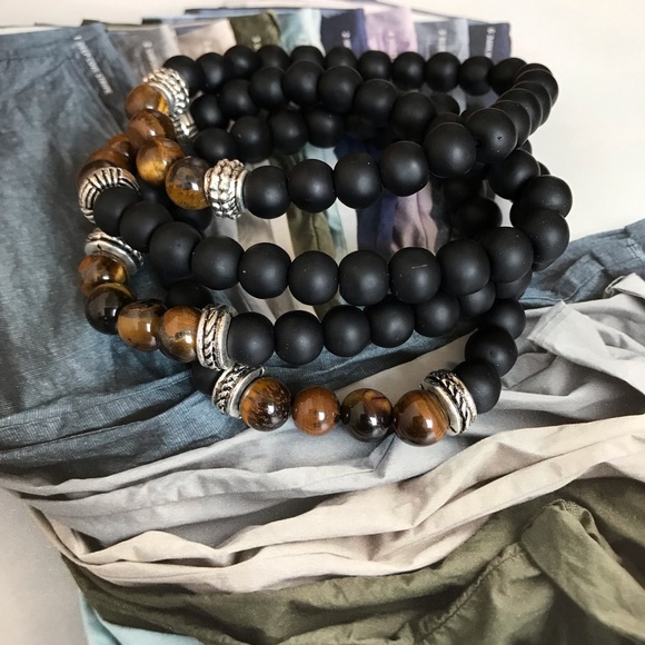 Jewelry | Beaded Mens Braceletblack Beaded Bracelets | Poshmark